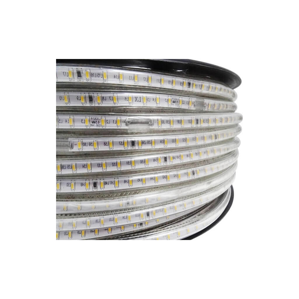 Banda Led 120 X 3014 Smd 12W Alb Cald Ip65 Alimentare 220V