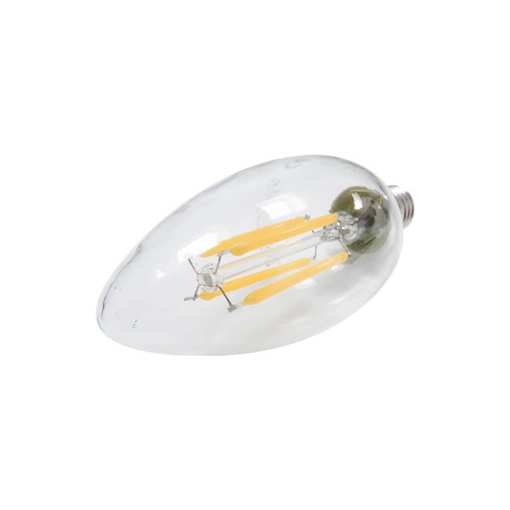 Bec Led Filament Lumanare E14 4W Alb Cald Sticla 360 Grade